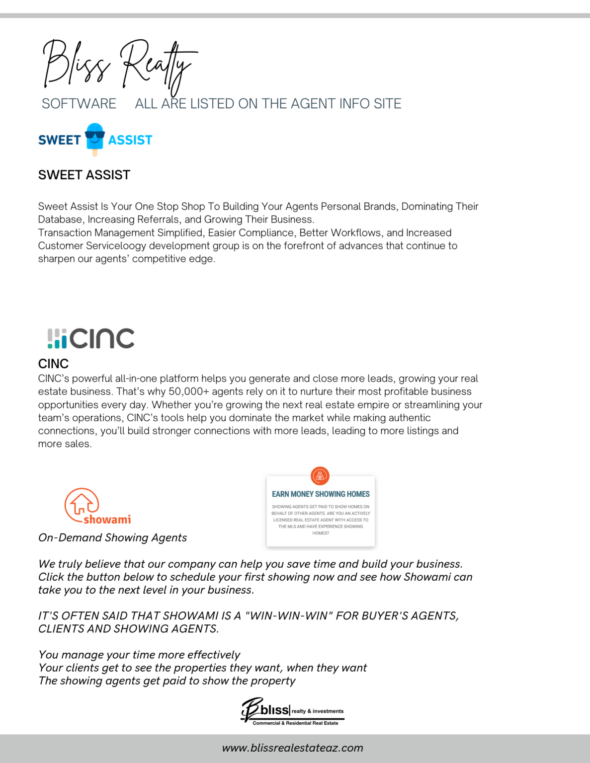 Software/Ai Tools & Leads - Bliss Realty